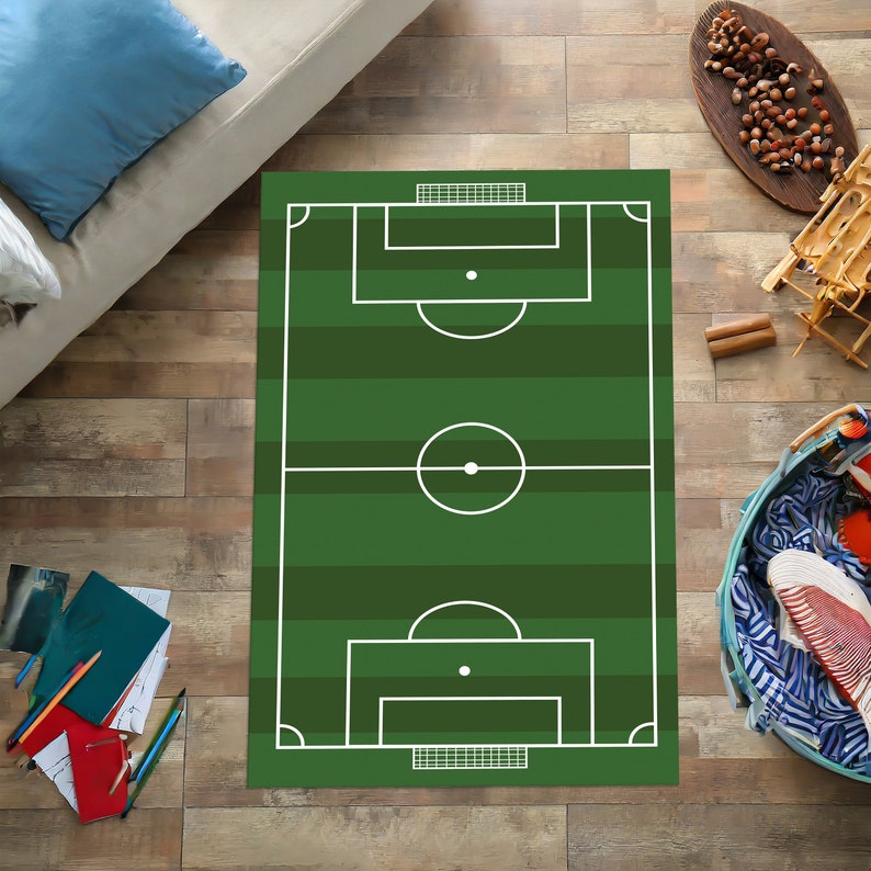 Football Field Rug, Football Rug Custom Team Logo Rug, Washable ...