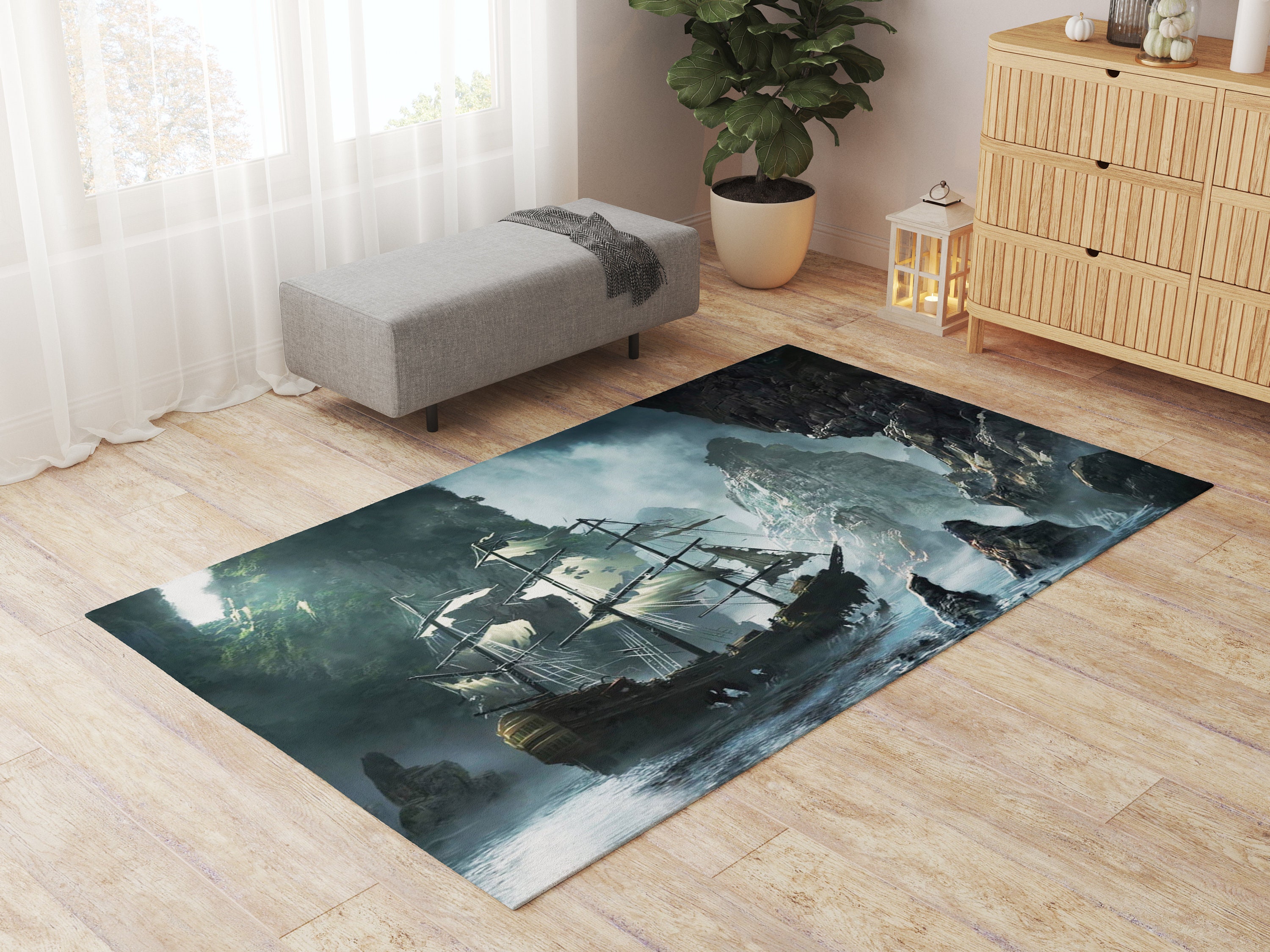 Pirate Ship Rug Ship Rug Patterned Printing Rug Patterned - Etsy
