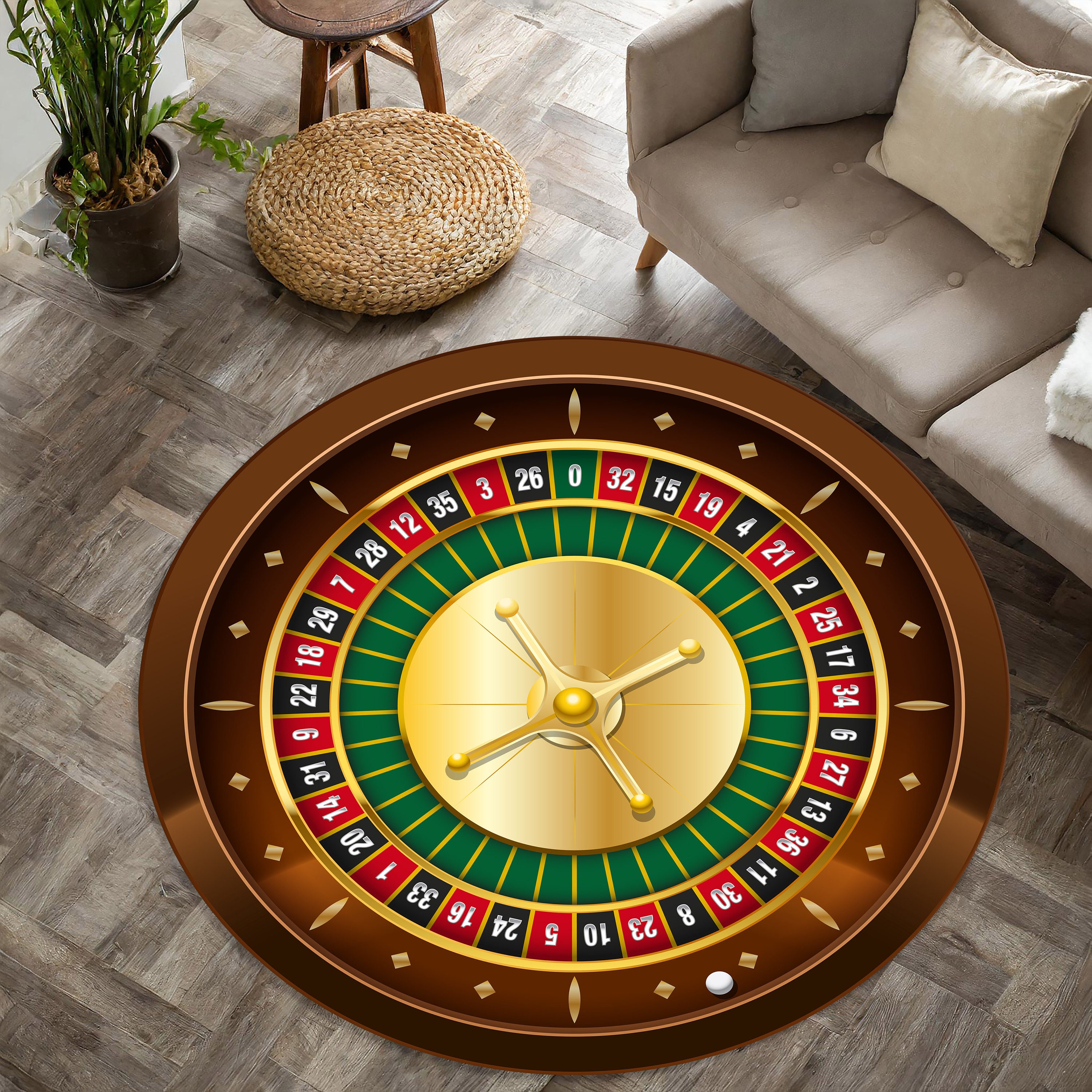 Roulette Table Rug, Casino Rug, Gambling Mat, Decorative Playroom ...