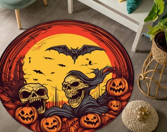 Red Gothic Witch Rug, Bat Rug, Butterfly Rug, Withcy Journal Rug ...