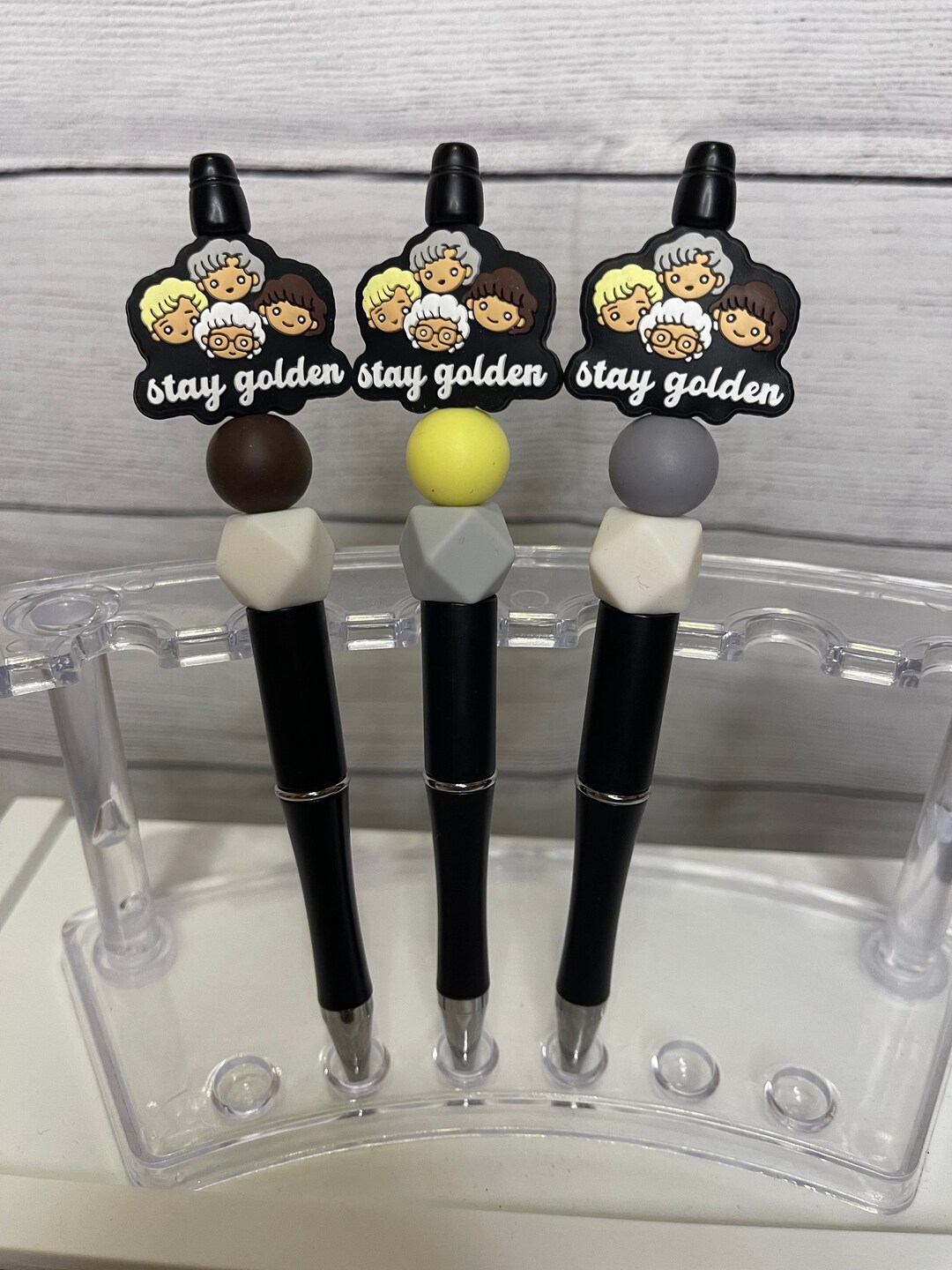 Beaded Pen Stay Golden Beaded Pens - Etsy