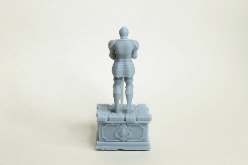 TTRPG Mini Terrain - Stone Knight Statue (unpainted) - Dnd, Pathfinder ...