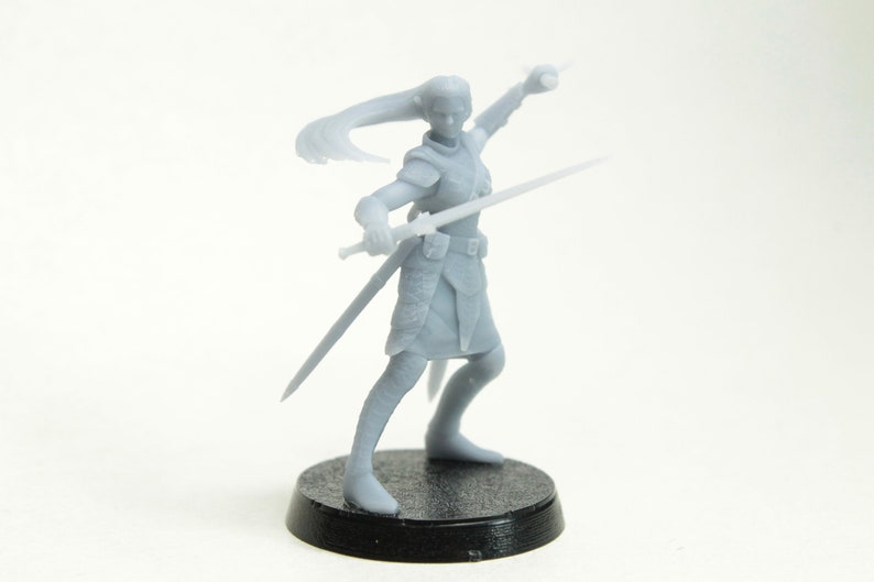 TTRPG Minifigure Bladesinger Female Elf Mercenary Thug 2 - Etsy