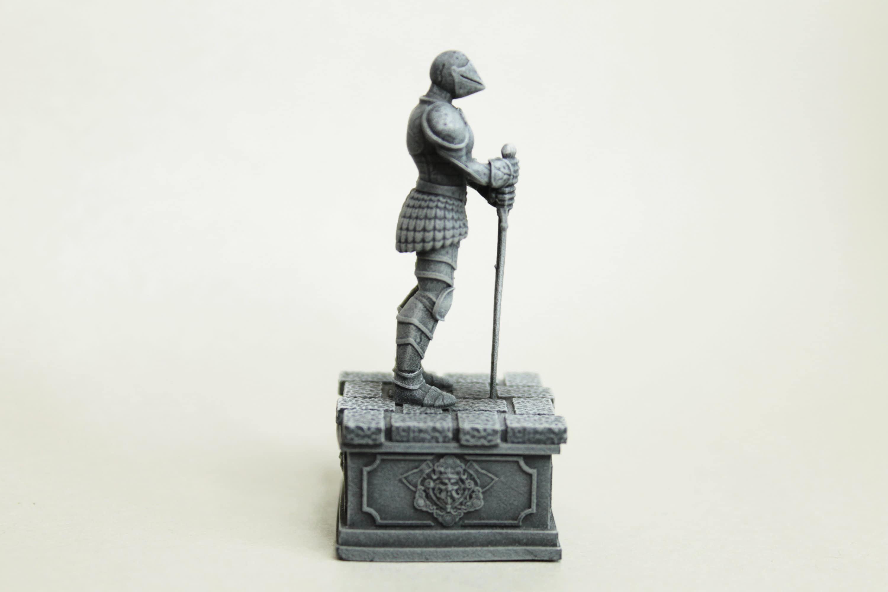 TTRPG Mini Terrain - Stone Knight Statue (unpainted) - Dnd, Pathfinder ...