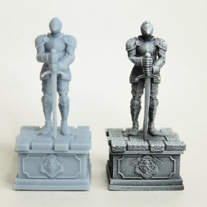 TTRPG Mini Terrain - Stone Knight Statue (unpainted) - Dnd, Pathfinder ...
