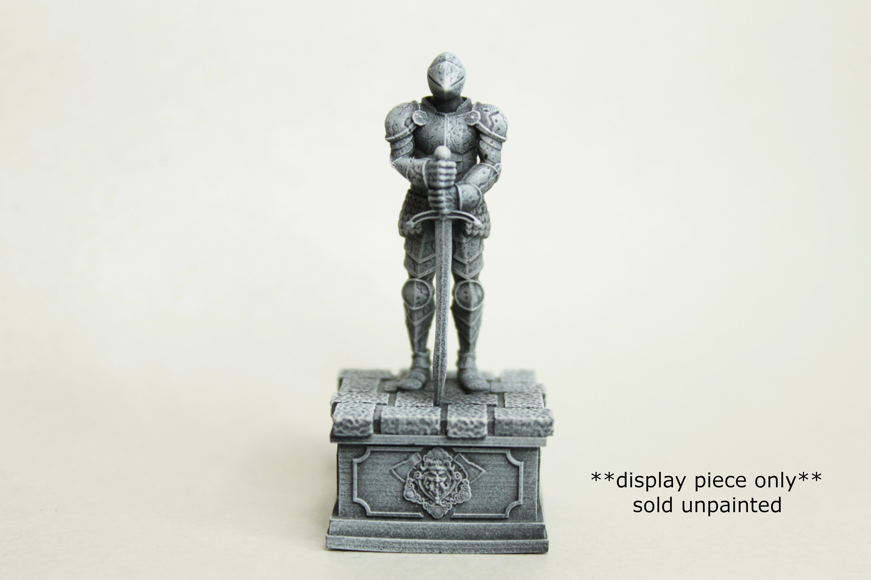 TTRPG Mini Terrain - Stone Knight Statue (unpainted) - Dnd, Pathfinder ...
