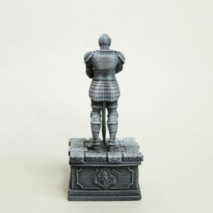 TTRPG Mini Terrain - Stone Knight Statue (unpainted) - Dnd, Pathfinder ...