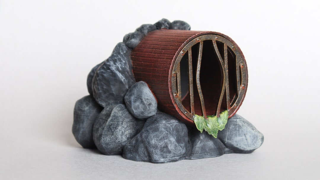 TTRPG Mini Terrain - Fieldstone Sewer Pipe (unpainted) - Dnd ...