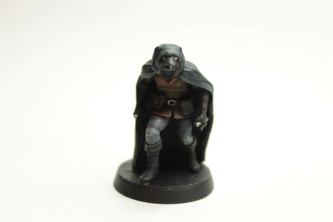 TTRPG Minifigure - Hybrid Wererat 3 Rogue (unpainted) - Dnd, Pathfinder ...