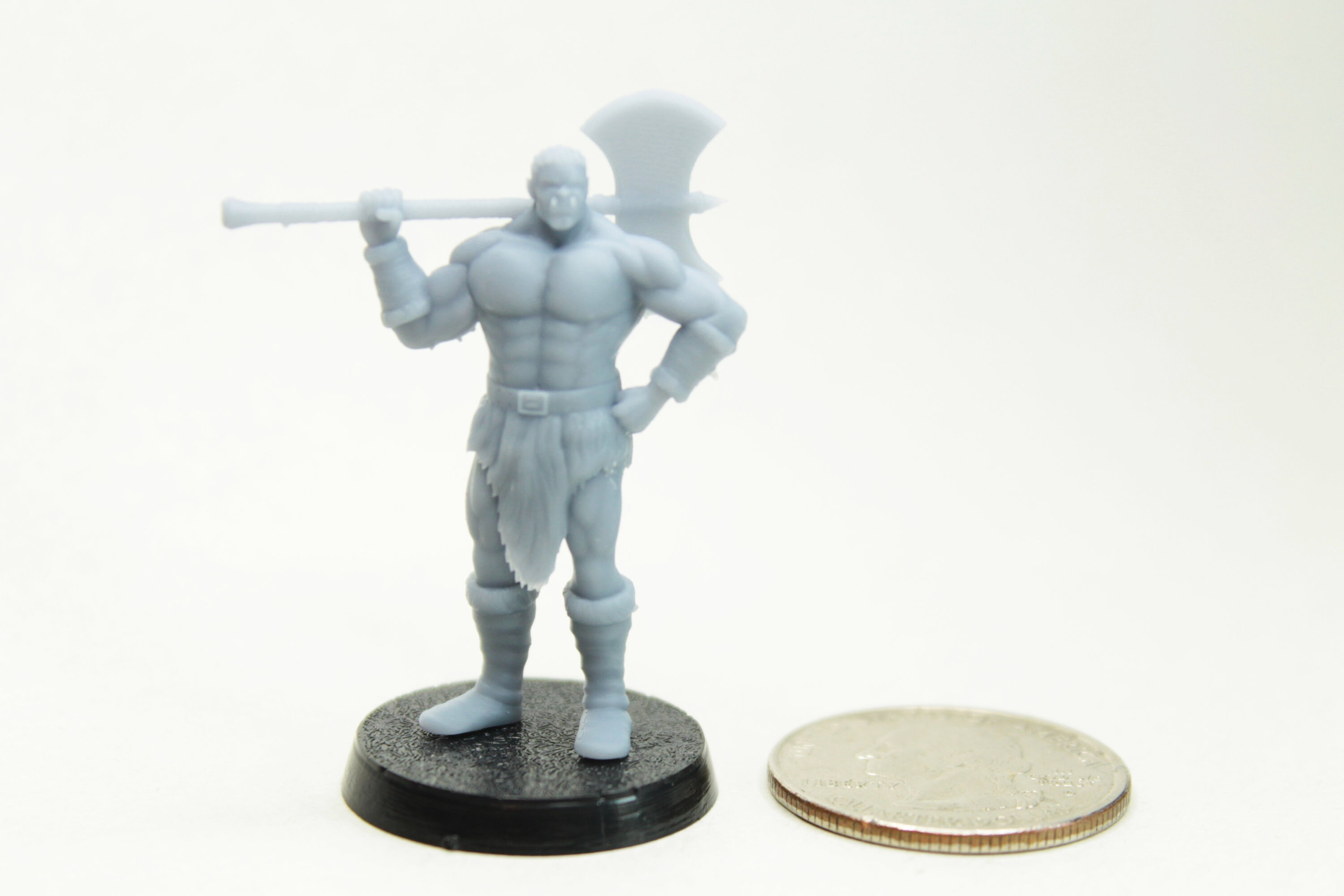 TTRPG Minifigure - Half Orc Male Barbarian Thug 1 (unpainted) - Dnd ...