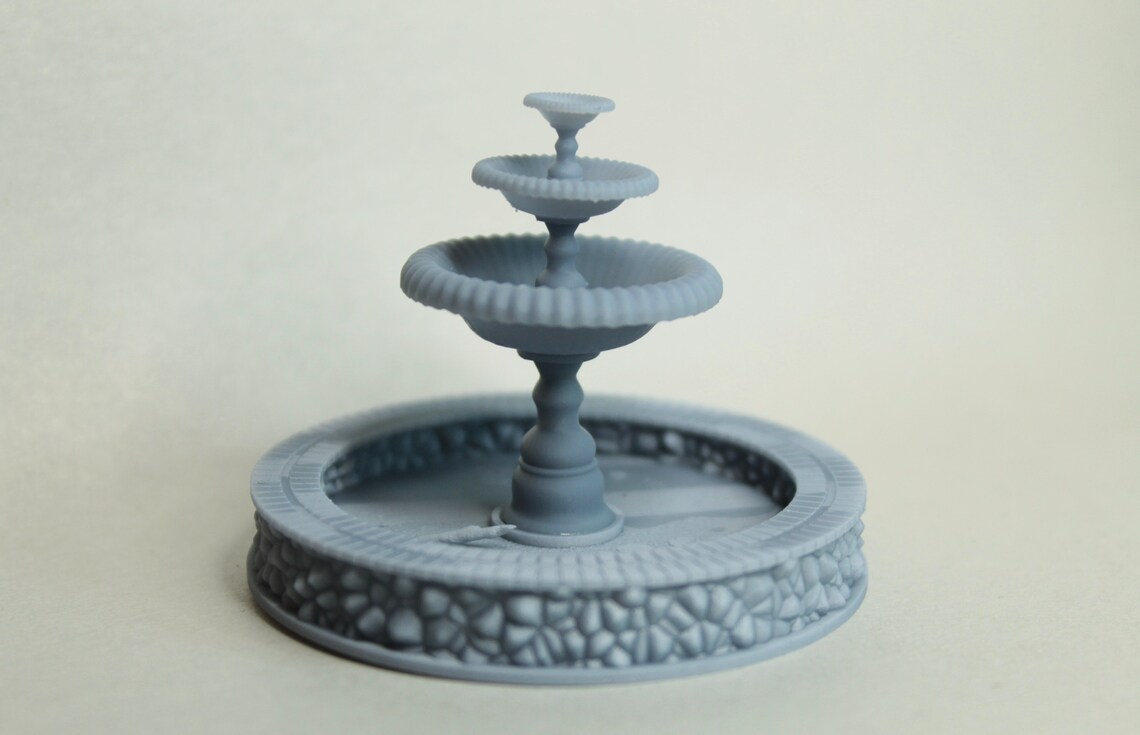 TTRPG Mini Terrain Stone & Brick Fountain unpainted Dnd, Pathfinder ...