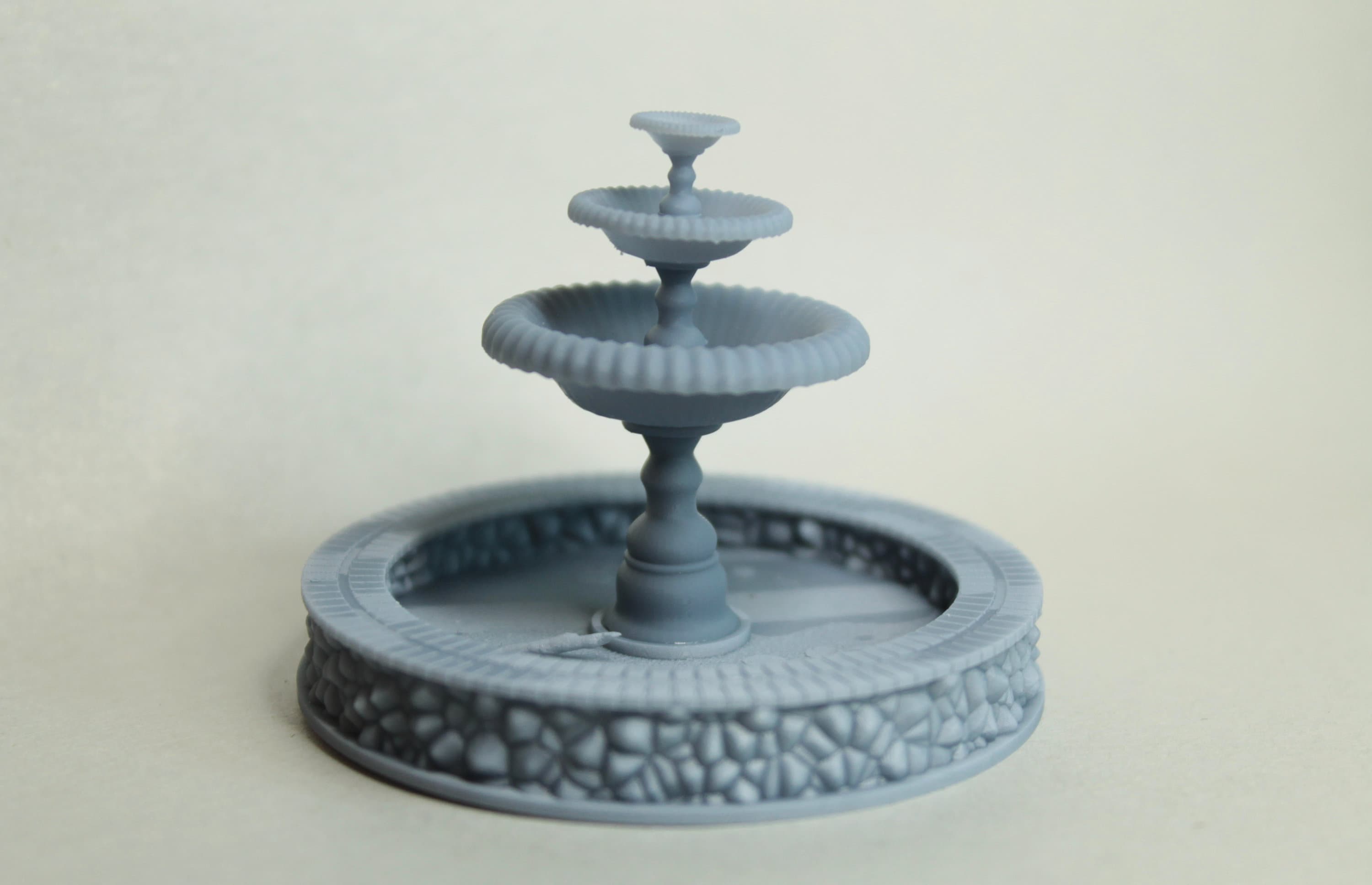 TTRPG Mini Terrain Stone & Brick Fountain unpainted Dnd, Pathfinder ...