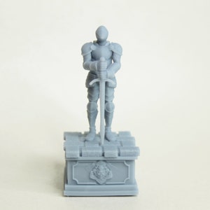 TTRPG Mini Terrain - Stone Knight Statue (unpainted) - Dnd, Pathfinder ...