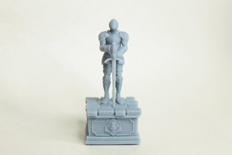 TTRPG Mini Terrain - Stone Knight Statue (unpainted) - Dnd, Pathfinder ...