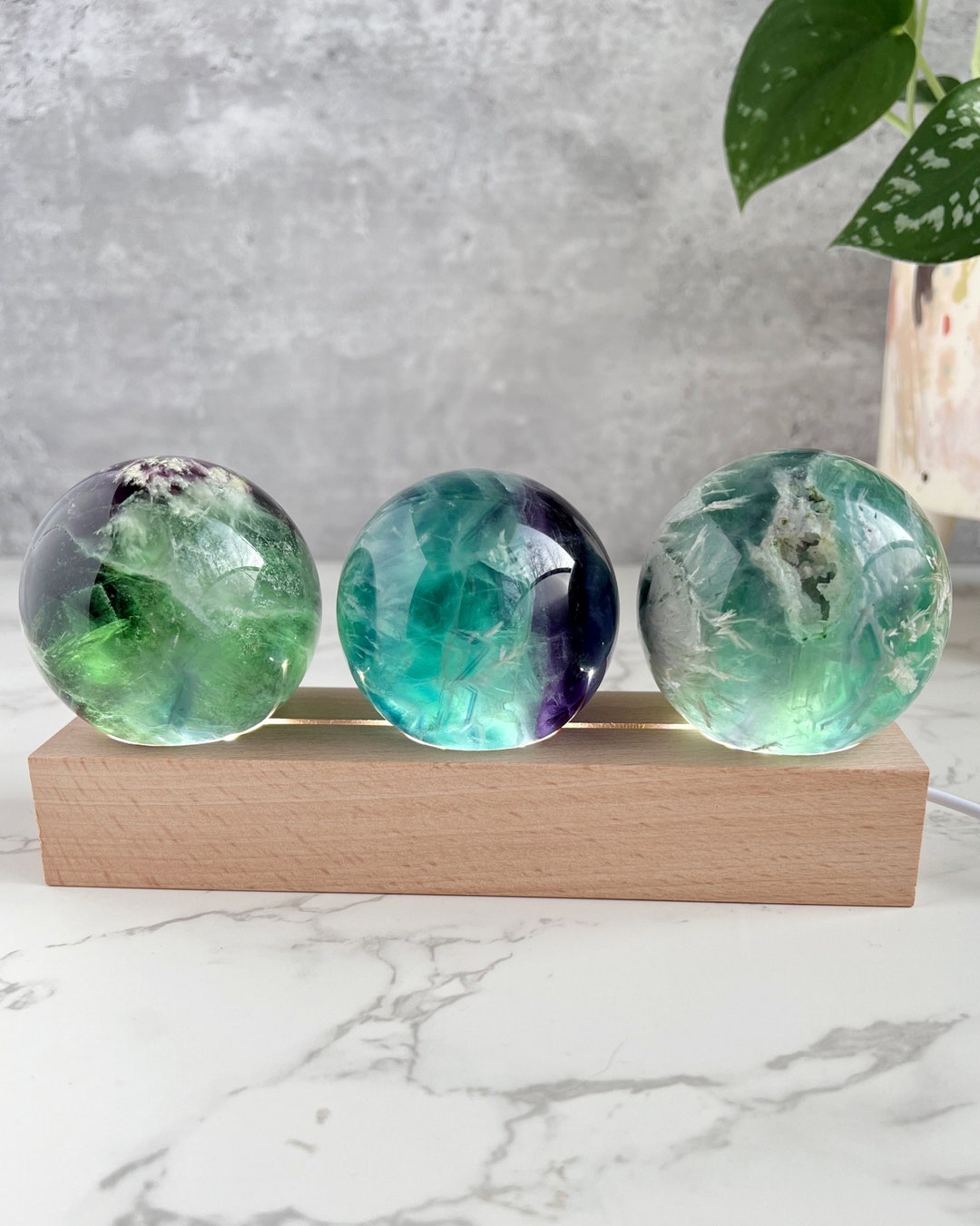 Snowflake Fluorite Sphere, Fluorite Sphere With Druzy, Large Fluorite ...