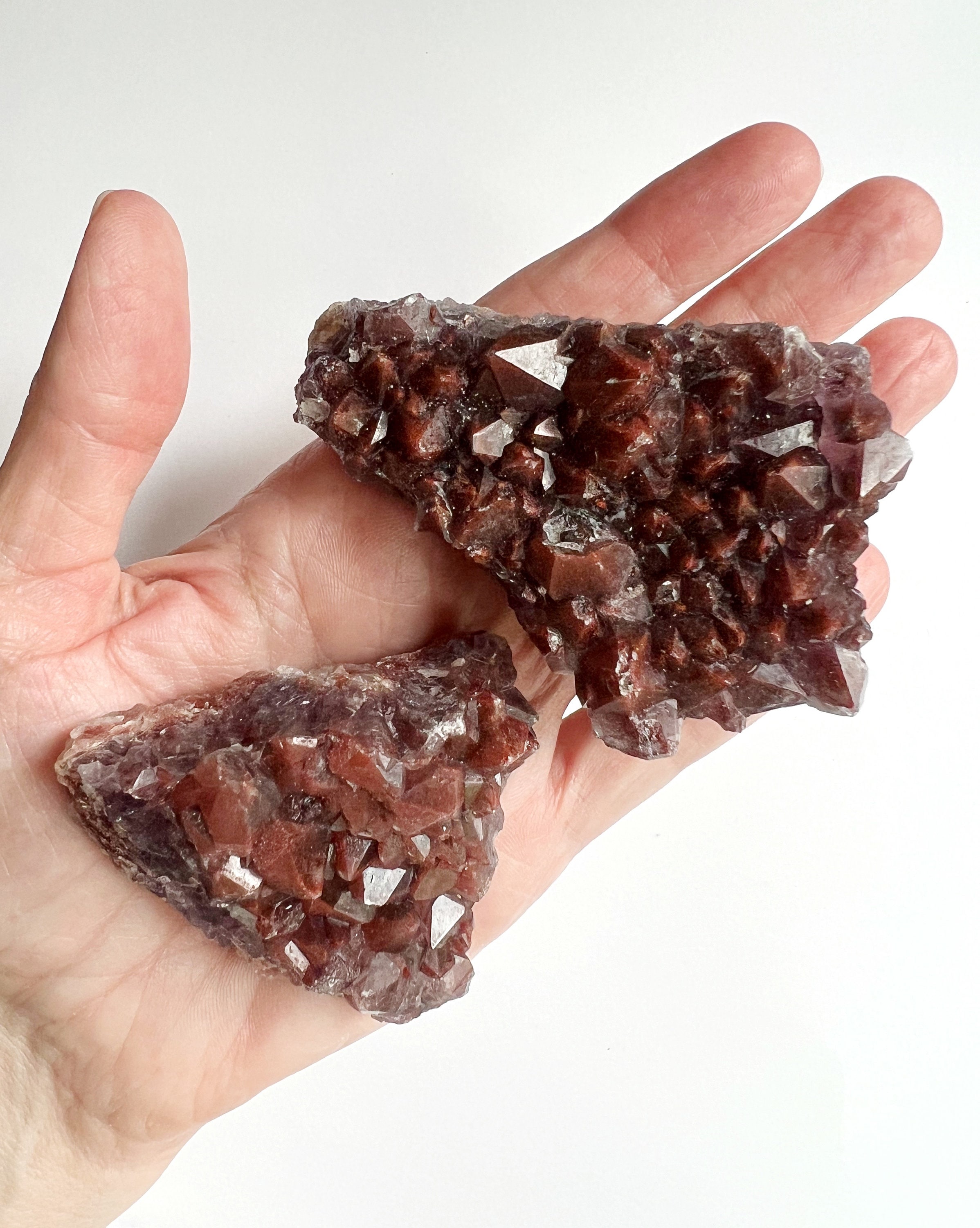 Hematite Capped Amethyst, Red Capped Amethyst, Quartz With Hematite ...