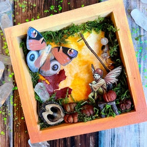 Magical Fairy Shadow Box, Fairycore Decor, Natural Fall Decor, Fairy ...