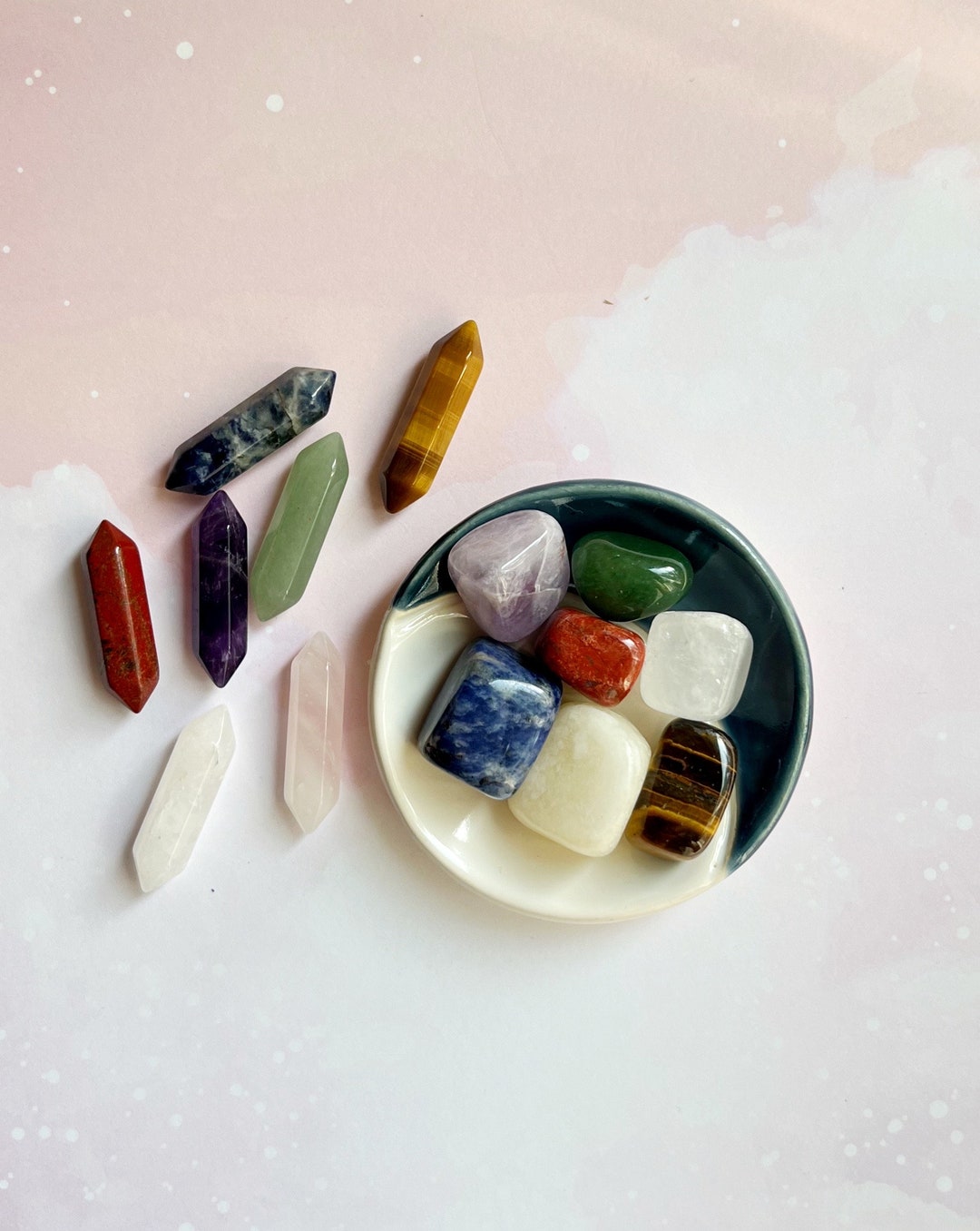 Chakra Gift Set, Crystal Collection, Chakra Tumbles, Chakra Points, 14 ...