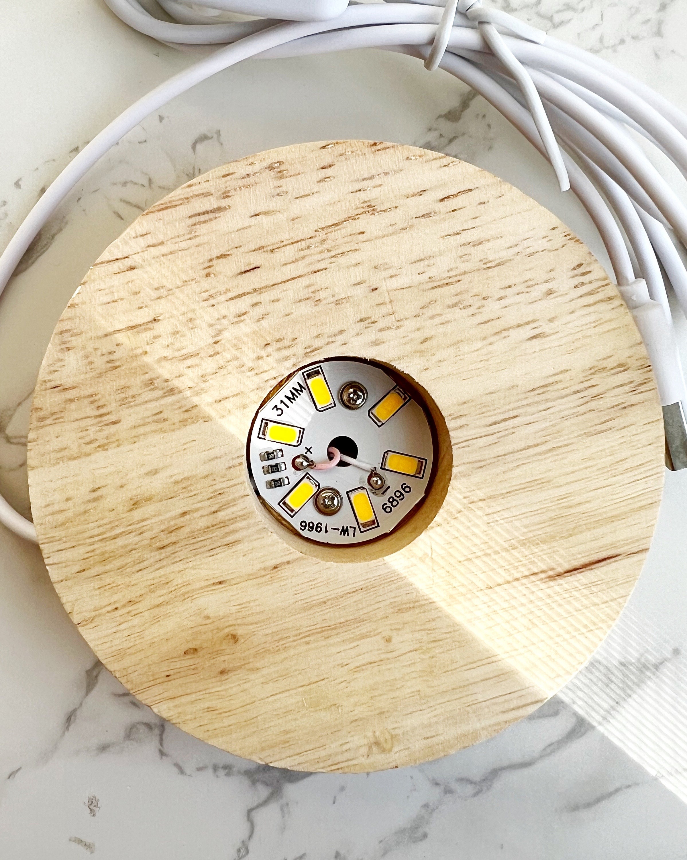 Wooden LED Display Base Lighted Base for Crystal Art Wood Display ...