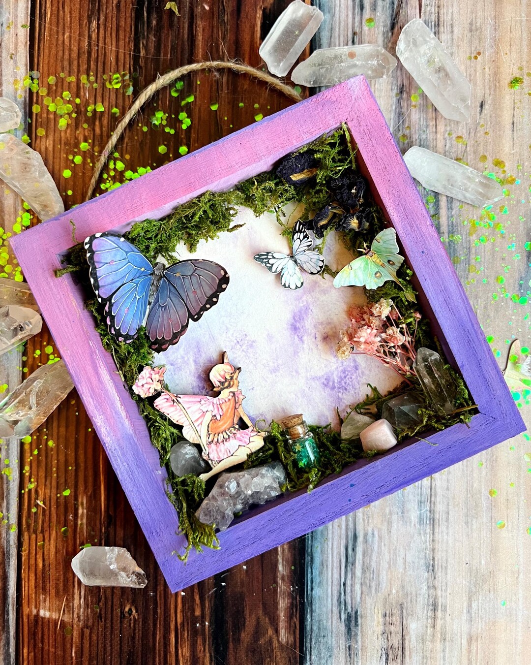 Magical Fairy Shadow Box, Fairycore Decor, Natural Fall Decor, Fairy ...