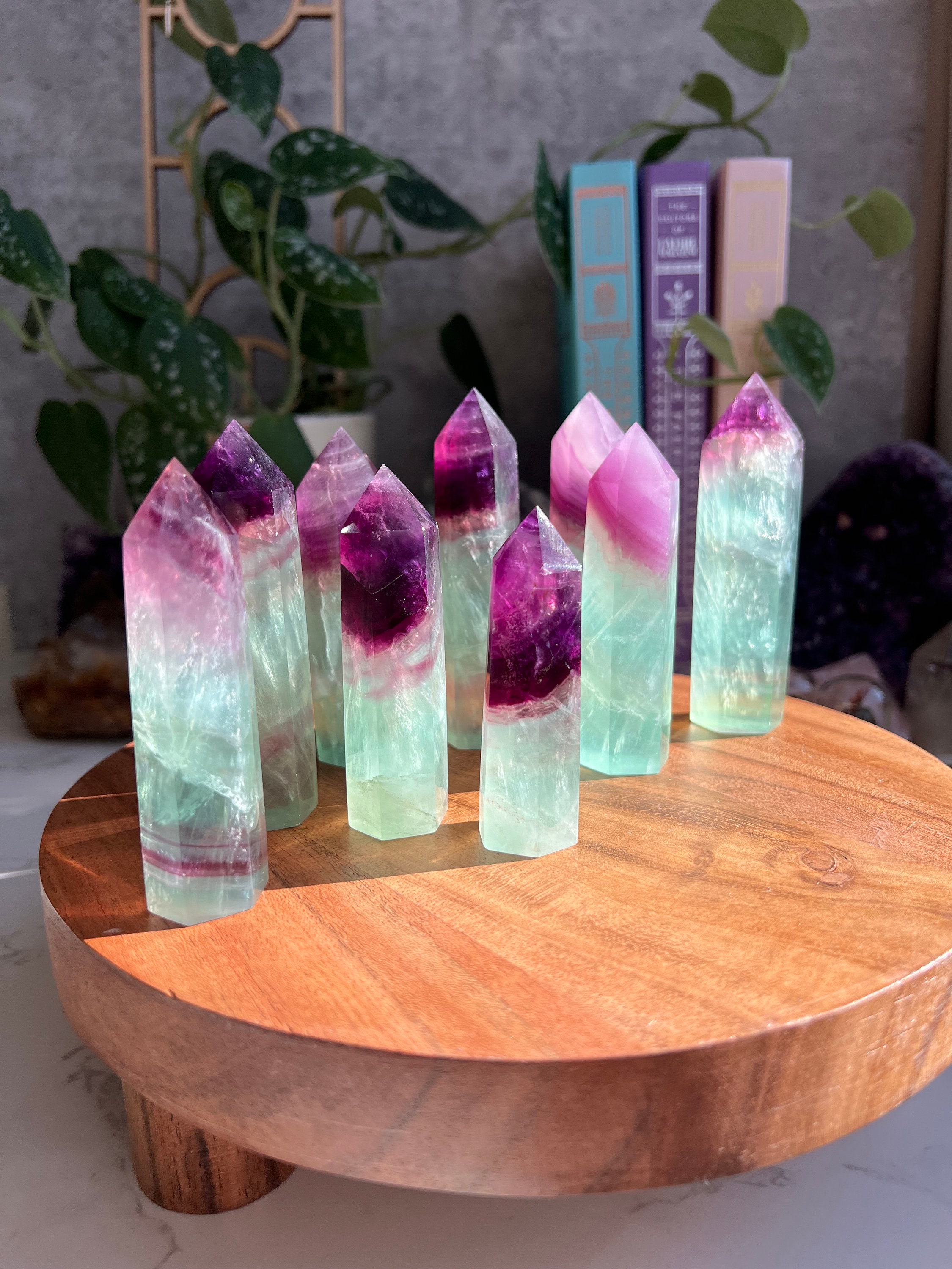 Watermelon Fluorite Tower, Green and Purple Fluorite Towers, Watermelon ...