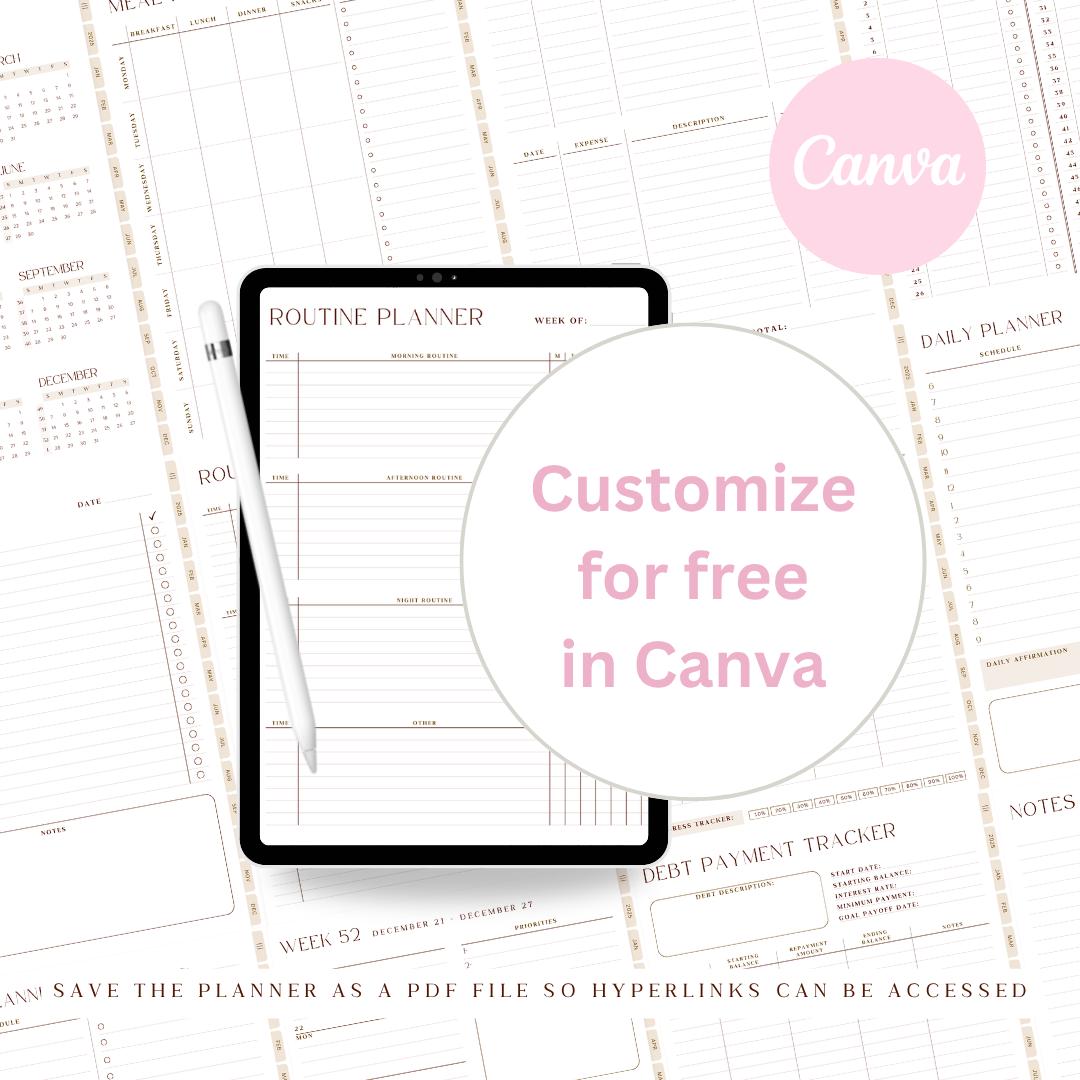 2026 Digital Planner PDF | Editable Planner Goodnotes Planner | Daily ...