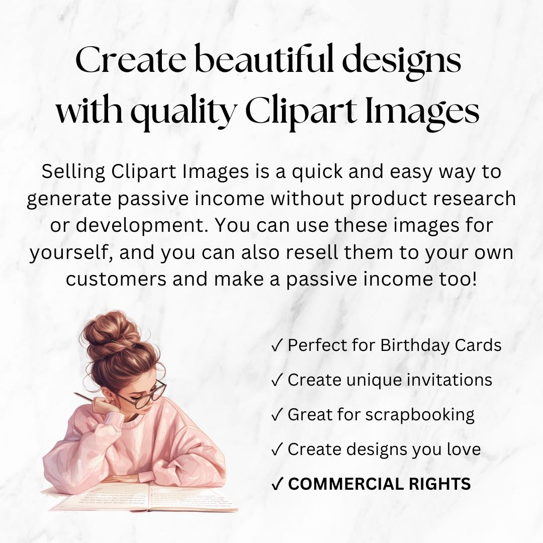 Clipart Bundle Master Resell Rights PLR | 500 PNG Stickers Aesthetic ...