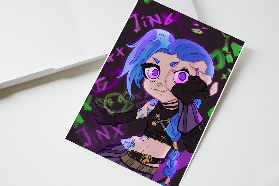 ANIME PRINT / Jinx Fanart / Fanart Print / Jinx Print / Arcane - Etsy