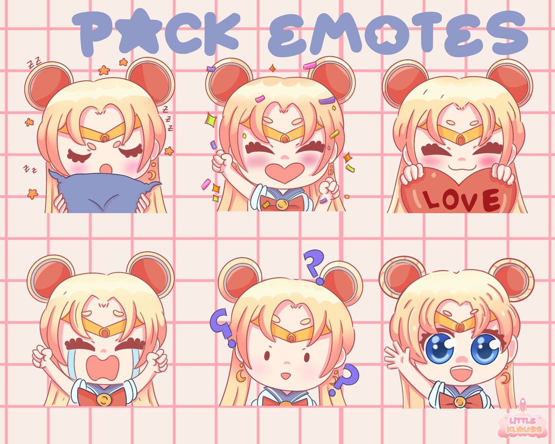 Pack De Emotes Sailor Moon / Pack Emotes Anime / Pack Emotes - Etsy