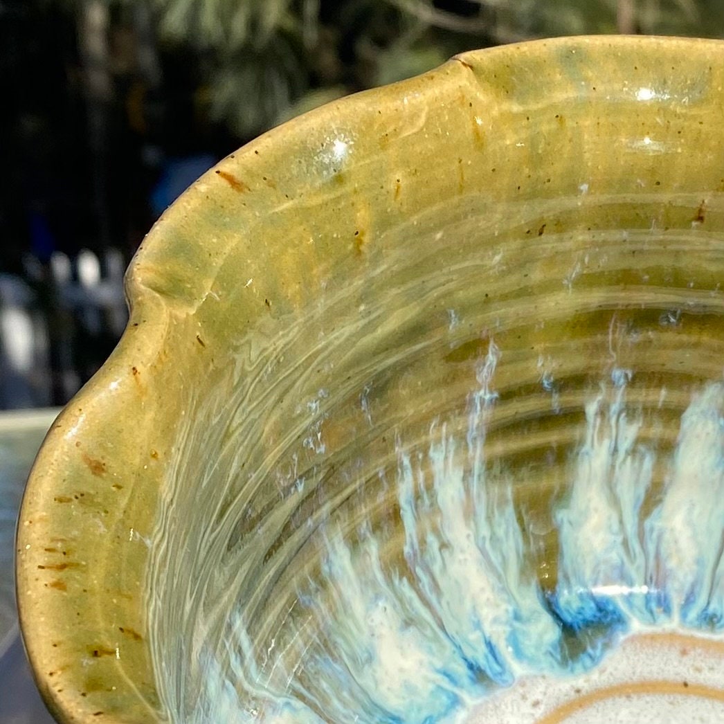 Vintage Triple C Pottery / Jesus Saves Art Pottery Stoneware Bowl Green ...