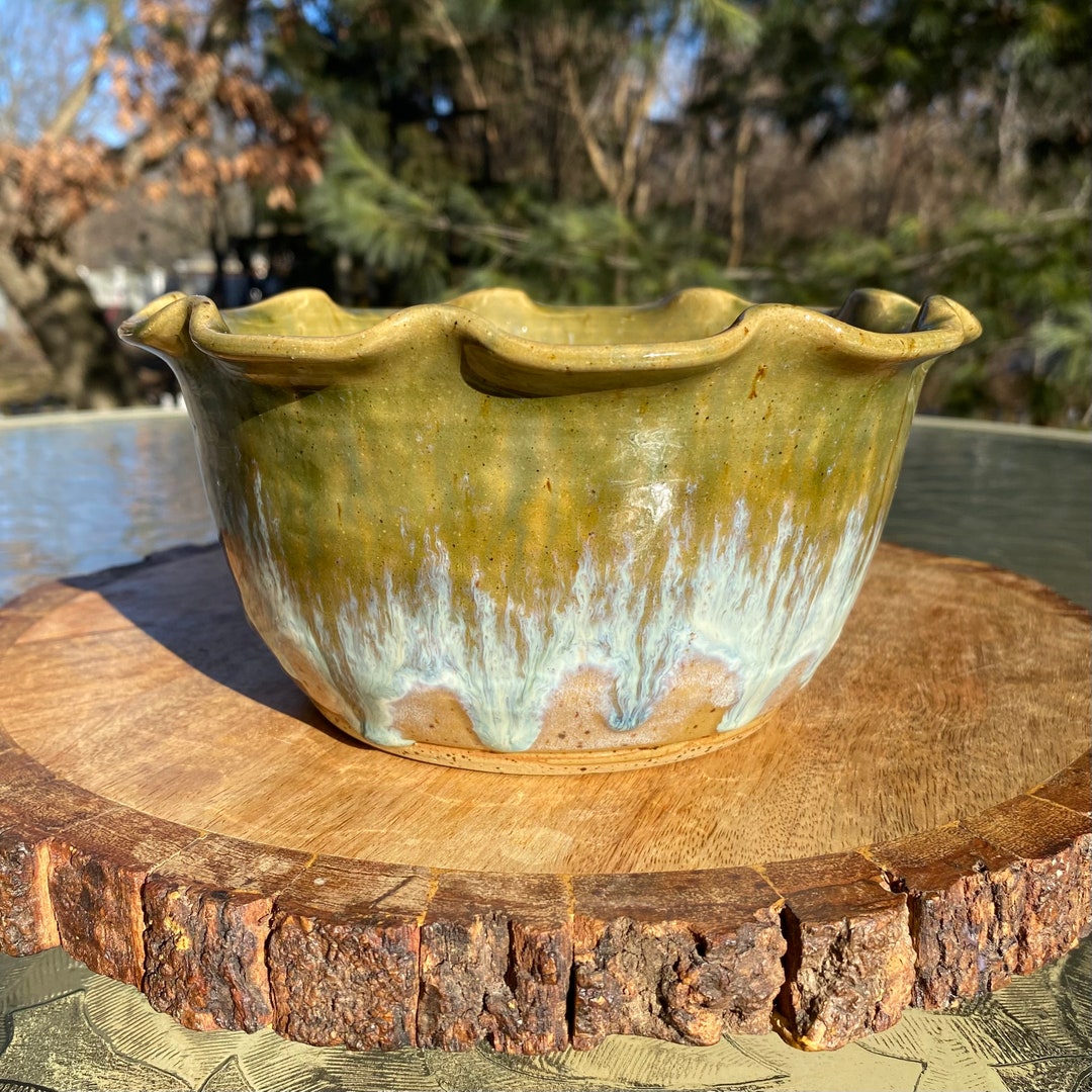 Vintage Triple C Pottery / Jesus Saves Art Pottery Stoneware Bowl Green ...