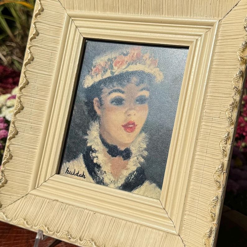 Vtg Mid Century Pair of CHERRY J HULDAH Framed Signed Reproduction Art ...