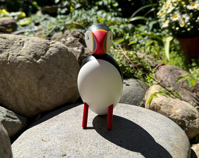 Rare Vintage Epal Carved Wooden LUNDI PUFFIN BIRD Figurine Designed by ...