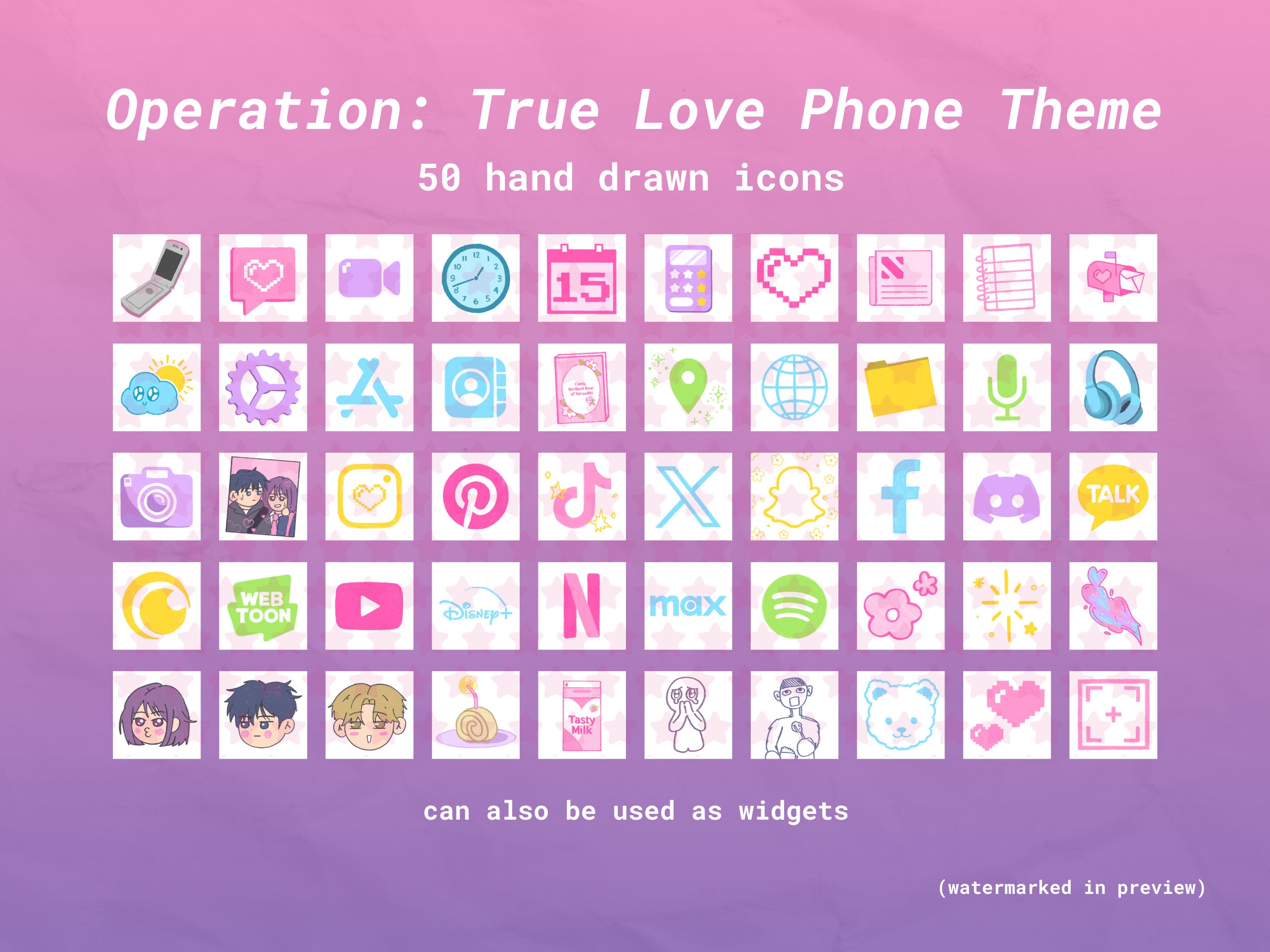Operation True Love Phone Theme | Ios Theme, App Icons, iPhone Theme ...