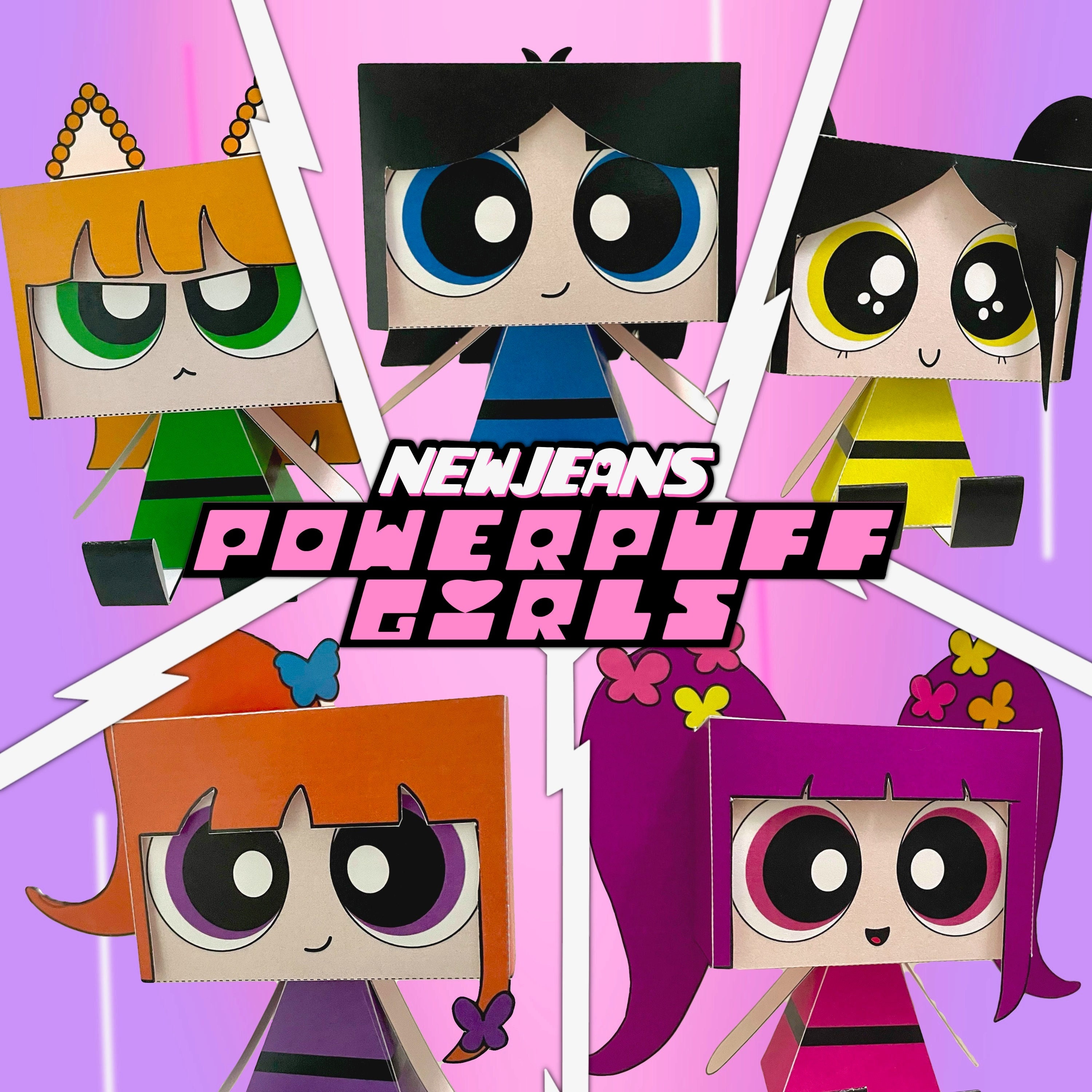Newjeans X Powerpuff Figurine Template All Members Bundle Etsy