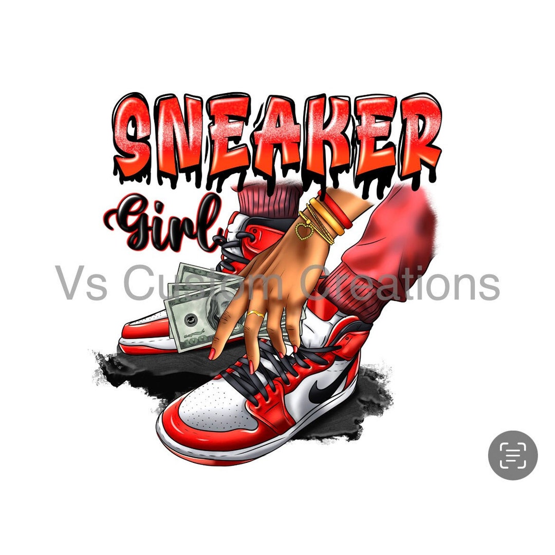 Sneaker Girl PNG - Etsy