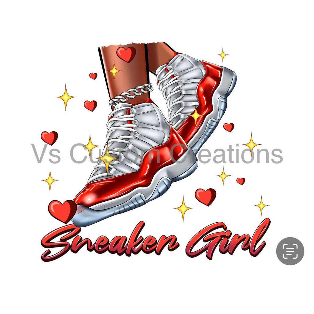 Sneaker Girl PNG - Etsy