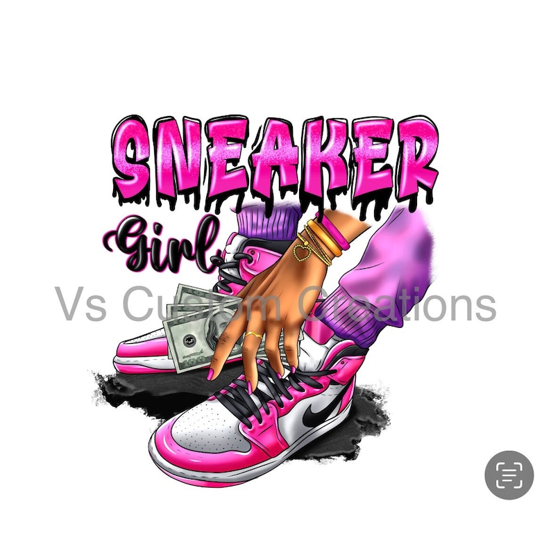 Sneaker Girl PNG - Etsy