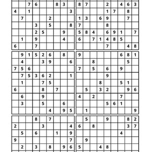 Sudoku Puzzles for Adults - 1000+ Printable Puzzles Easy to Hard ...