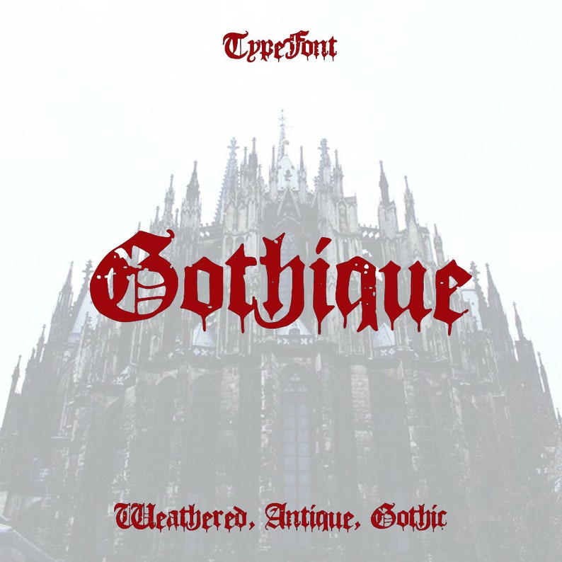 Gothic Gothique Font - Etsy