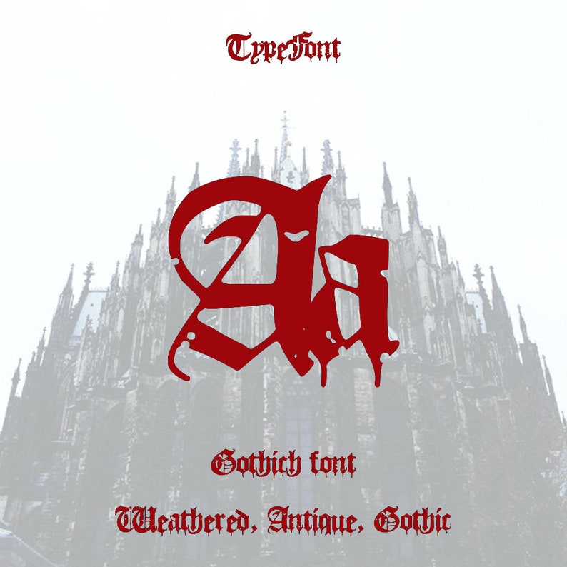 Gothic Gothique Font - Etsy