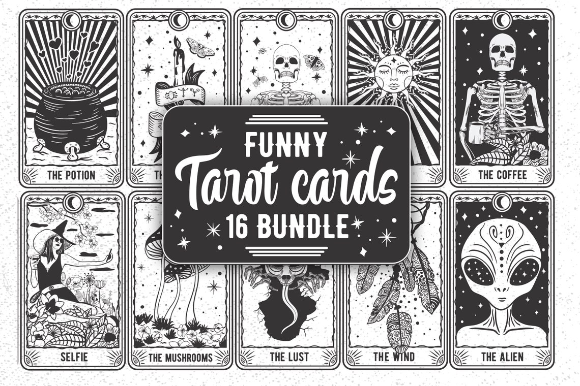 Tarot Cards Bundle Funny SVG, Tarot Cards Svg, Tarot Bundle Svg, Funny ...