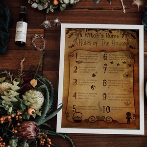 Witchs Rules of the House, Witch Rules Poster, Art Print, Halloween ...