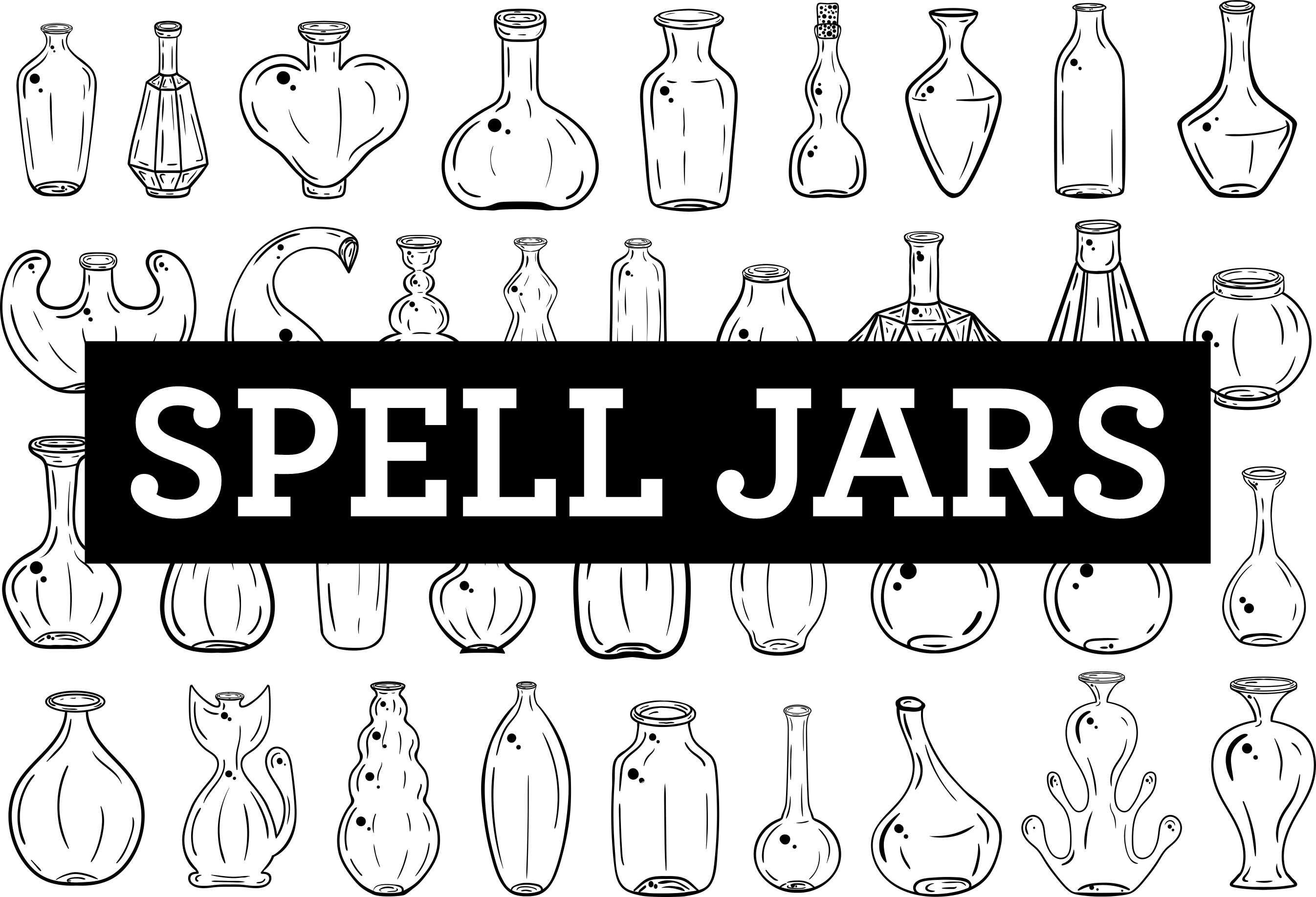 Bottle Bundle SVG, Spell Jars SVG, Magic Potion Bottles, Witchcraft ...