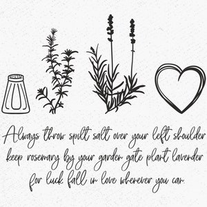 Practical Magic Svg, Salt, Lavender, Love, Rosemary, Little Witch ...