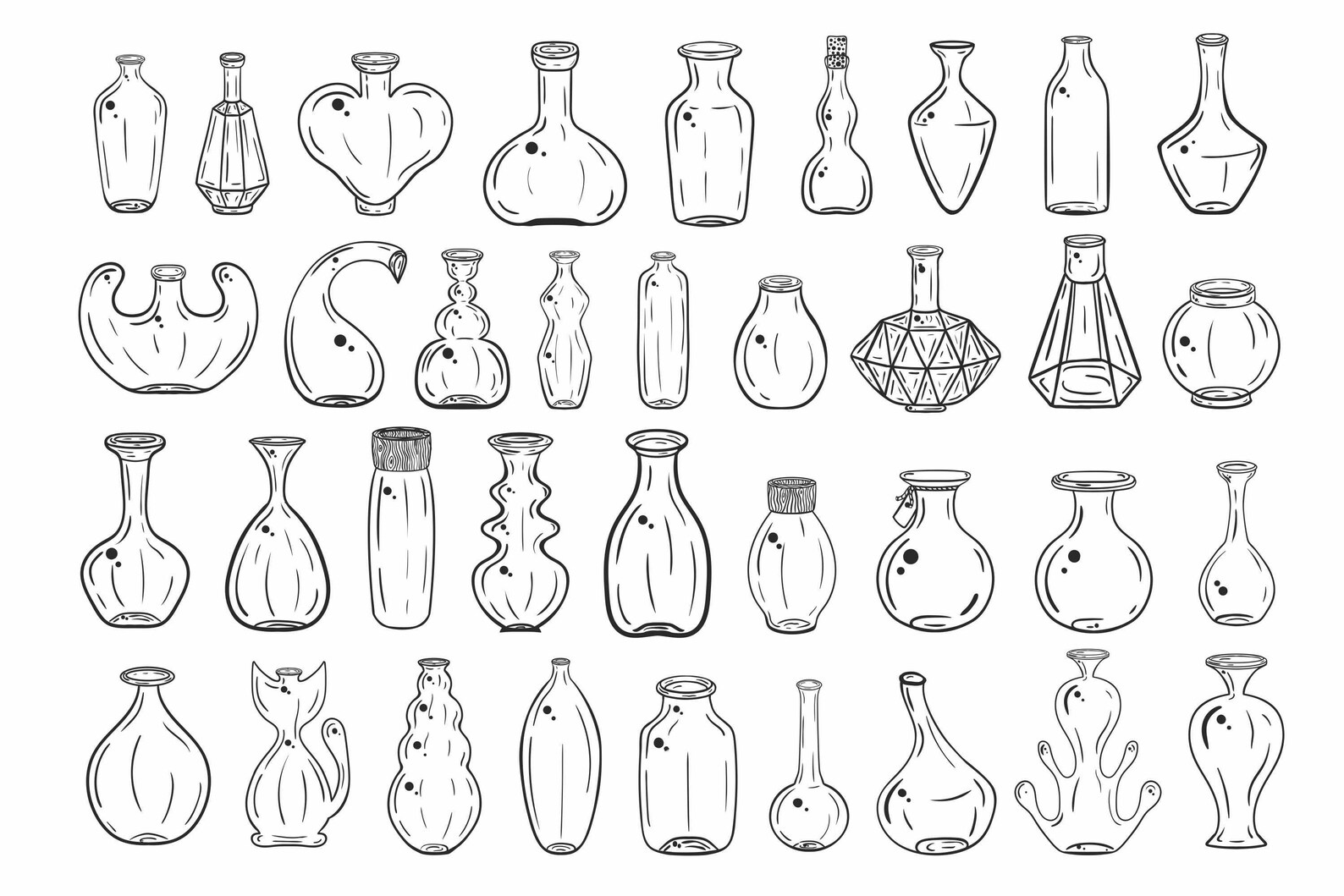 Bottle Bundle SVG, Spell Jars SVG, Magic Potion Bottles, Witchcraft Spell Jars, Love Potion ...