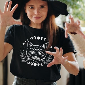 Cat and Moon Phases Svg, Magic Cat, Celestial Cat, Witch, Witchy Cat ...