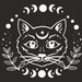 Cat and Moon Phases Svg, Magic Cat, Celestial Cat, Witch, Witchy Cat ...