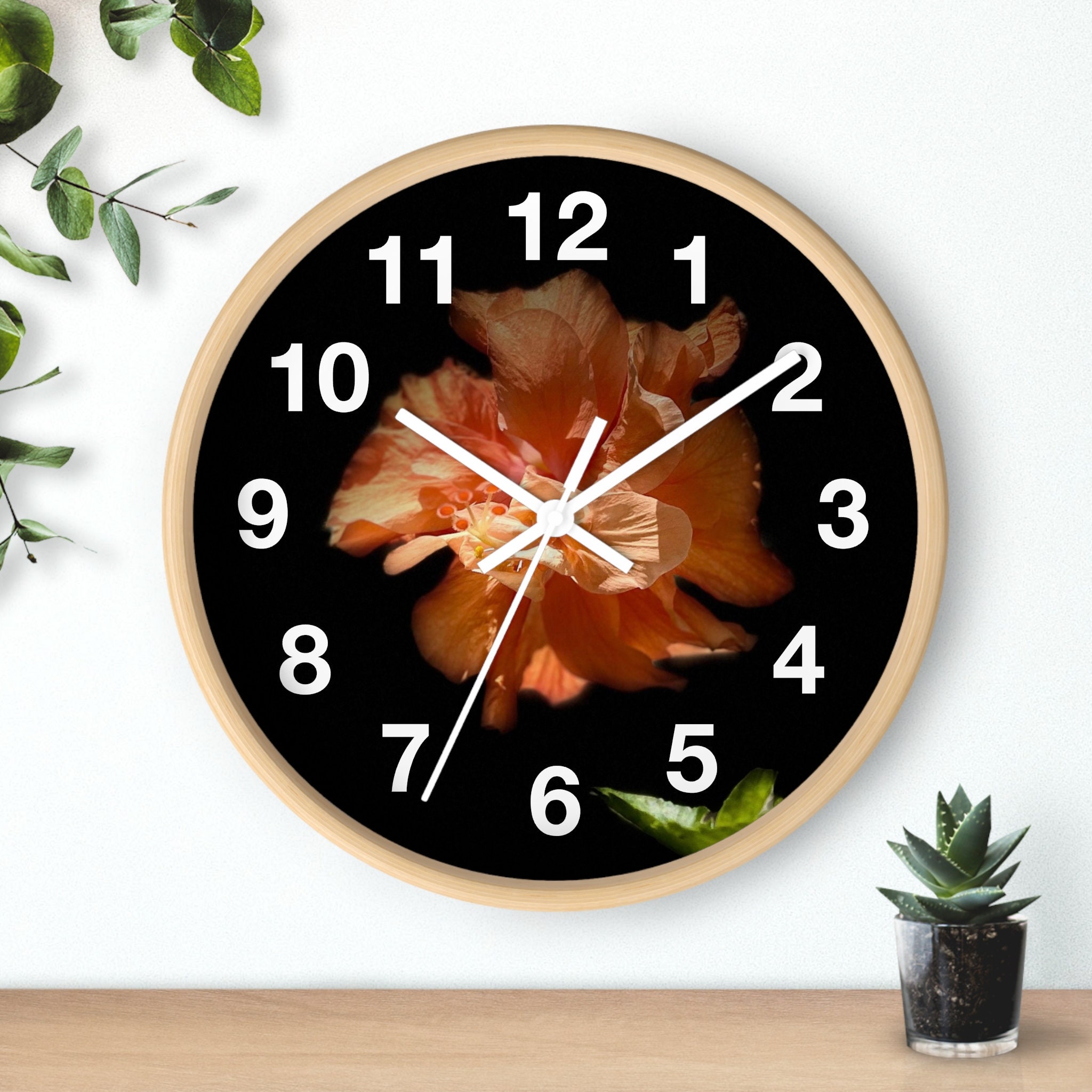 Flower Wall CLOCK 2, DECORATIVE Clock, Unique Wall Clock, Pretty ...