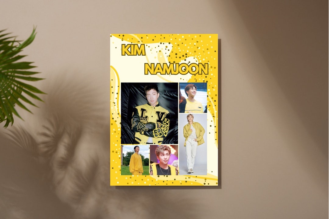 BTS Rm Poster | Rm Colourful Poster | Namjoon Poster | BTS Wall Art ...